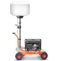 China Trolley Lighting LED Balloon Light Tower 1400W Mast Light Tower For Fire And Rescue for sale