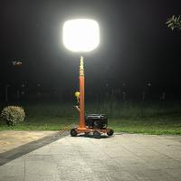 China Trolley Lighting LED Balloon Light Tower 1400W Mast Light Tower For Fire And Rescue for sale