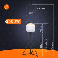 China Events Telescopic Towable Light Tower 500W LED Balloon Mobile Light Tower For Big Events for sale