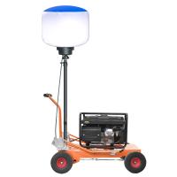 China Hand Push Balloon Light Cart Mobile Light Tower Generator Lighting Cart for sale