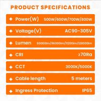China 500W LED Balloon Light IP65 50000Hrs 160lm/W AC90-305V for sale