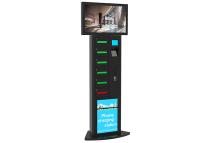 China Customized Coin Operated Multi Phone Charging Station Kiosk With 32 Inch Lcd Digital Signage for sale