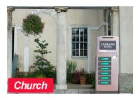China Church Kiosk Free Cell Phone Charging Kiosk 6 Electronic Lockers for sale