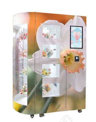 China Mini Mart Flower Vending Lockers Machine Bouquet Rose Flores Smart Card Payment for sale