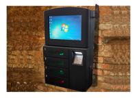 China Wall Mounted Outdoor Mobile Phone Charging Station , Touch Screen Electronic Charging Station For Advertising for sale