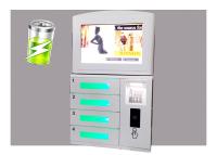 China Smart Multi Function Phone Charging Station Kiosk , Mobile Device Charging Station For Self Service Use for sale