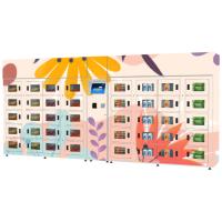 China 24 Hours Refrigerated Locker Self Service Smart Cabinet Transparent for sale