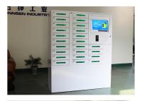 China Touch Screen Self Serve Smart Cell Phone Charging Station Kiosk with Coin Acceptor for sale