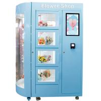 China 60HZ Hospital Bouquets Flower Vending Machine 19 Inch With Adjustable Temperature for sale
