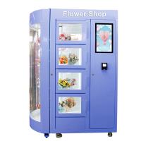 China 360 Rotation Flower Vending Machine With Transparent Shelf Refrigerated Humidification System for sale