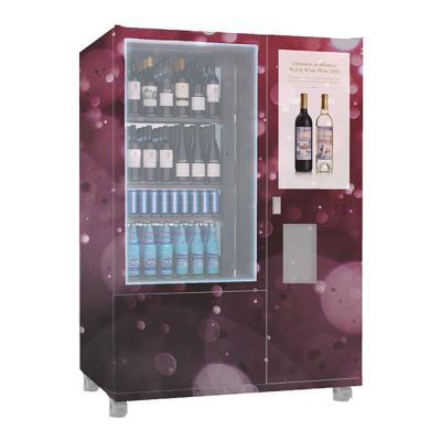 China Intelligent Wine Vending Machine Whiskey Beer Red Elevator For France 22 Inch for sale