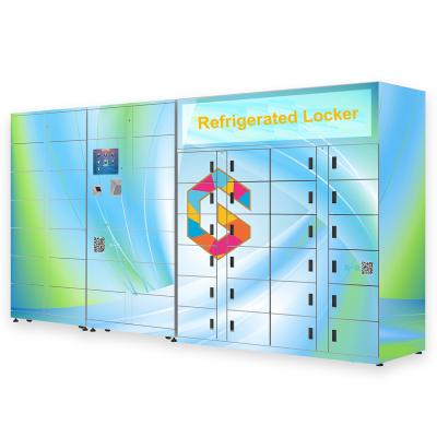 China Cold Food Delivery Refrigerated Electronic Locker With Remote Control 240V for sale