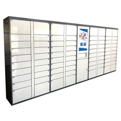 China 60Hz Steel Smart Parcel Delivery Locker Staff Office Small Self Pick Up Logistic 15.6 Inch for sale