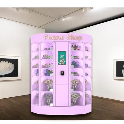 China Sustainable Flower Vending Locker Machine Solution 240V Powder Coating for sale