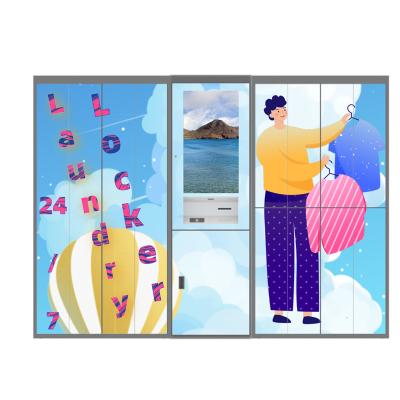 China Intelligent Secure Electronic Laundry Lockers 240V 60Hz With Advertise Videos for sale