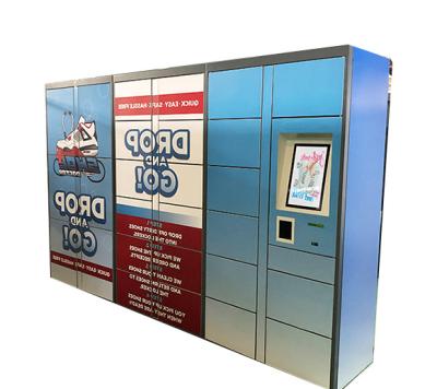 China Industry Laundry Cleaning Shoe Locker With Touch Monitor And Advertising for sale