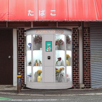 China Convenient Flower Bouquet Vending Machines AC 100-120V LED Illuminating for sale