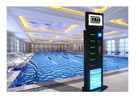 China Floor Standing Logo Branded Quick Charge Mobile Charging Stations with 6 Electronic Lockers for sale