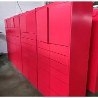 China Smart Touch Screen Takeaway Parcel Locker Electronic Cabinet Outdoors For Public Places for sale