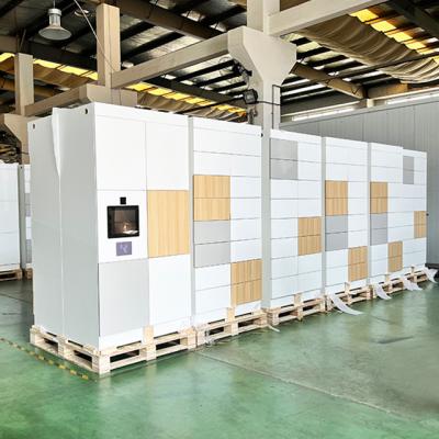 China Winnsen Customized Smart Parcel Locker Intelligent Wooden In Multi Language for sale