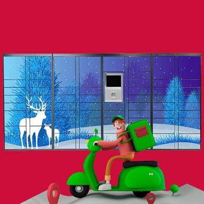 China 7/24 Hours Lockers For Package Delivery , Coin Parcel Storage Lockers for sale