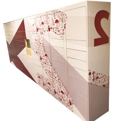 China Remote Control Parcel Drop Box Large Locking Mailbox Secure Package Delivery Steel Locker with Coin Bill Card Payment for sale