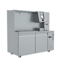 China Automatic Stainless Steel Making Bubble Tea Counter With Refrigeration Freezer for sale
