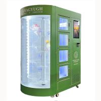 China Automatic Beautiful Fresh Flowers Vending Machines For Selling Bouquets With Transparent Displaying Large Window for sale