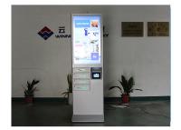 China Multi USB Cell Phone Charging Stations Floor Standing , White / Silver Color for sale