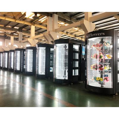 China Winnsen Automatic Outdoor Flower Vending Machine For Selling Bouquets With Transparent Display Window And LED Lighting for sale