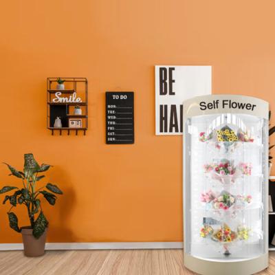 China European Standard 24 Hours LED Flower Bouquet Vending Machine With Refrigerator for sale
