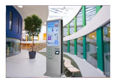 China Cell Phone Charging Lockers 43 Inch Advertising Digital Signage Floor Stand for sale