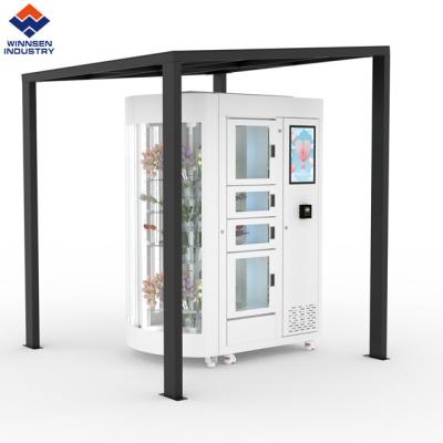 China Winnsen Refrigerated Locker Cabinet Flower And Plants Vending Machine With Refrigerator And Humidifier for sale