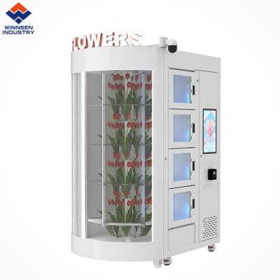 China Floral Shop Smart Flower Vending Machine With Led Logo And Camera For Handicap for sale