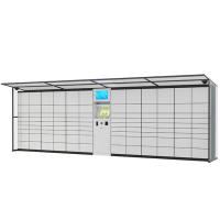China Customizable Grey/Custom Smart Parcel Locker with Stainless Steel Keypad for sale