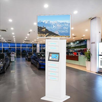 China HIgh End 24 Hours Service Media Player Cell Phone Charging Kiosks With Remote Advertisement for sale