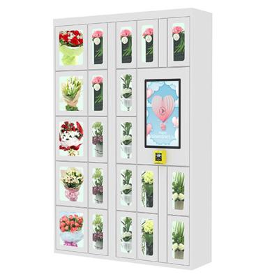 China Winnsen Smart 22 Inch Touch Screen Flower Bouquet Vending Machine With Refrigerator Cooling System for sale