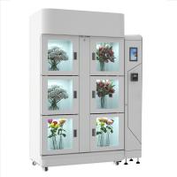 China Fresh Cool Flowers Bouquets Lockers With Humidty And Temperature Control Automatic Self Flower Vending Cart for sale