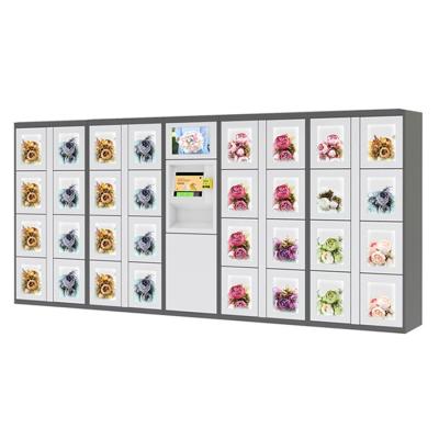 China Smart Flower Vending Locker With Touch Screen For Advertising And Transparent Doors for sale