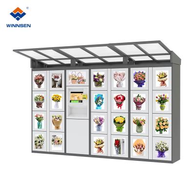 China Gift High End Automatic Selling Bouquet Vending Machine With Transparent Shelf Display for sale