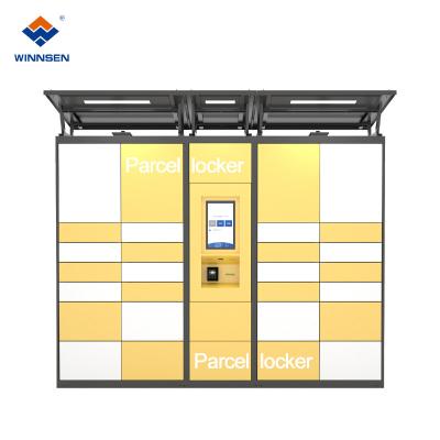 China Smart Parcel Delivery Lockers Outdoor Click And Collect Cylinder Fresh Food Intelligent Storage for sale