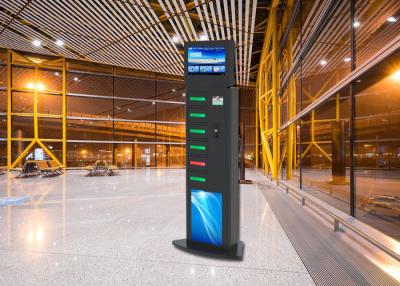 China 6 Lockers Advertising Cell Phone Charging Stations Kiosks Vending Machine for Airport Train Station for sale
