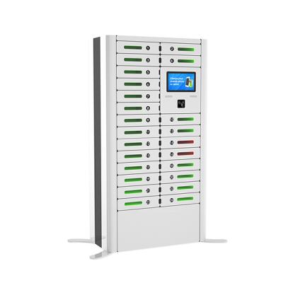 China Smart Public Android System Floor Standing Phone Charging Kiosks With 24 Bays for sale