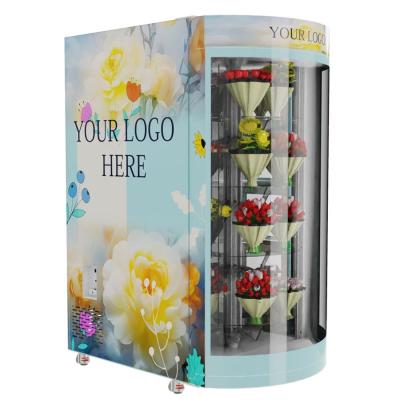 China 24 Comparments Customized Logo Flower Vending Machine With Cooling Function for sale
