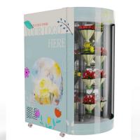 China Custom Micron Smart Outdoor Locker Floral Vending Machine With Cooling System Card Reader for sale