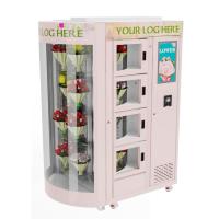 China 24 Hours Fresh Flower Vending Machine Convenient Solutions With Cooling System And Rotating Glass for sale