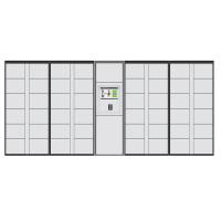 China OEM parcel delivery lockers Customized Multi Door Post Box Business Commercial For Rental for sale