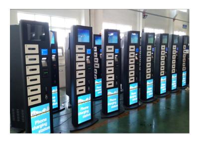 China Public Bars Casinos Mobile Device Charging Station Kiosk with 19 Inch Advertising LCD Screen for sale