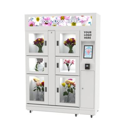 China Commercial Fully Intelligent Unmanned Automatic Flower Vending Locker With Smart Screen for sale
