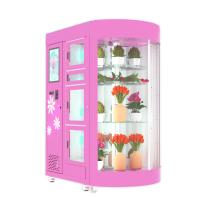 China Refrigerated Display Case Flower Vending Locker With Refrigerator Cooler Fridge for sale